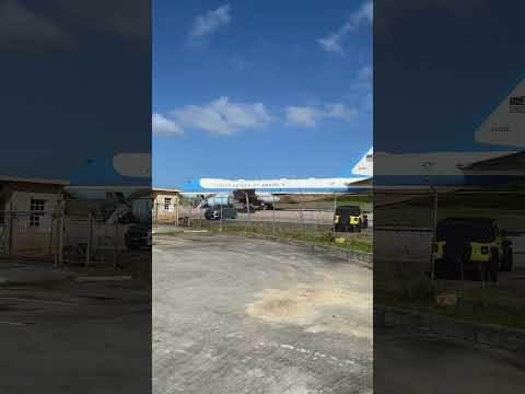 Air Force One in the Virgin Islands | #usvi #shorts #potus #holiday