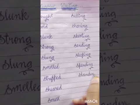 S words in cursive handwriting with ING words #shorts #calligraphy #handwriting