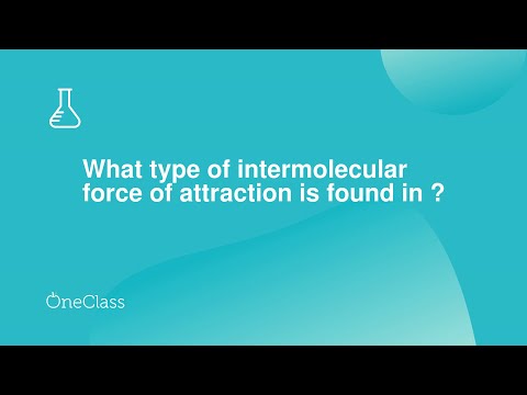 What type of intermolecular force of attraction is found in ?