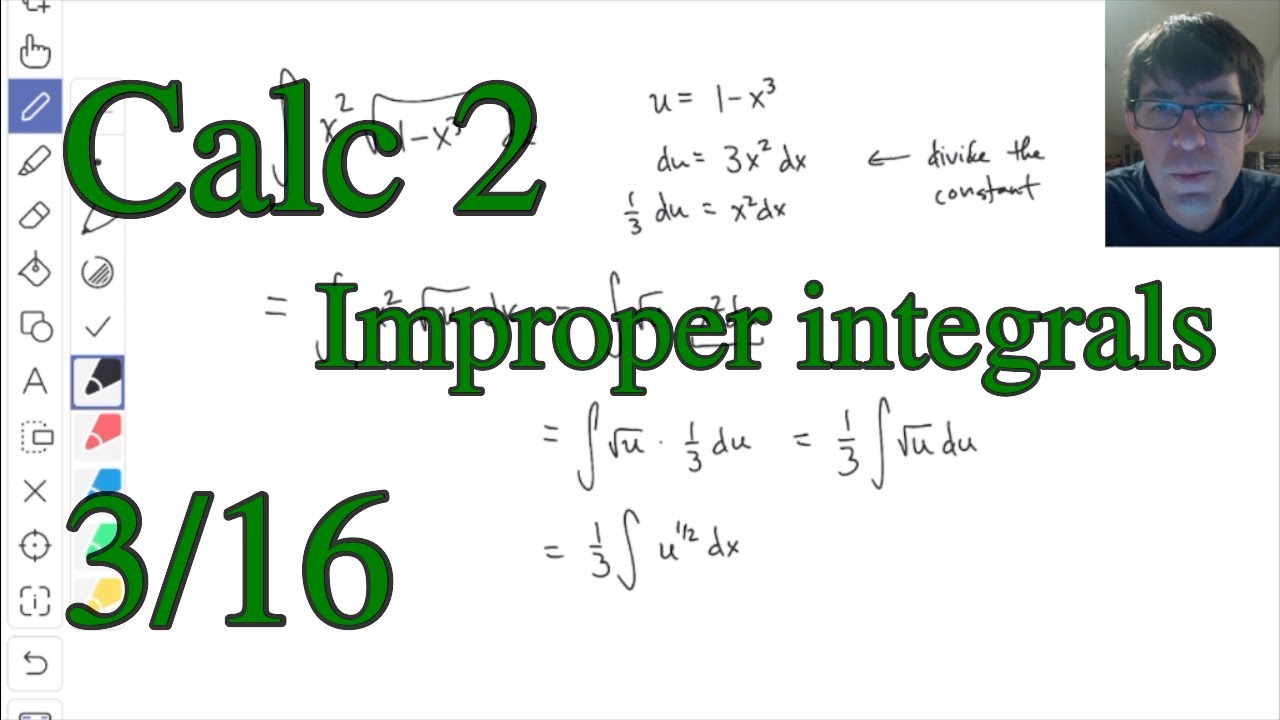 Calculus 2, improper integrals (Mar 16, 2021)