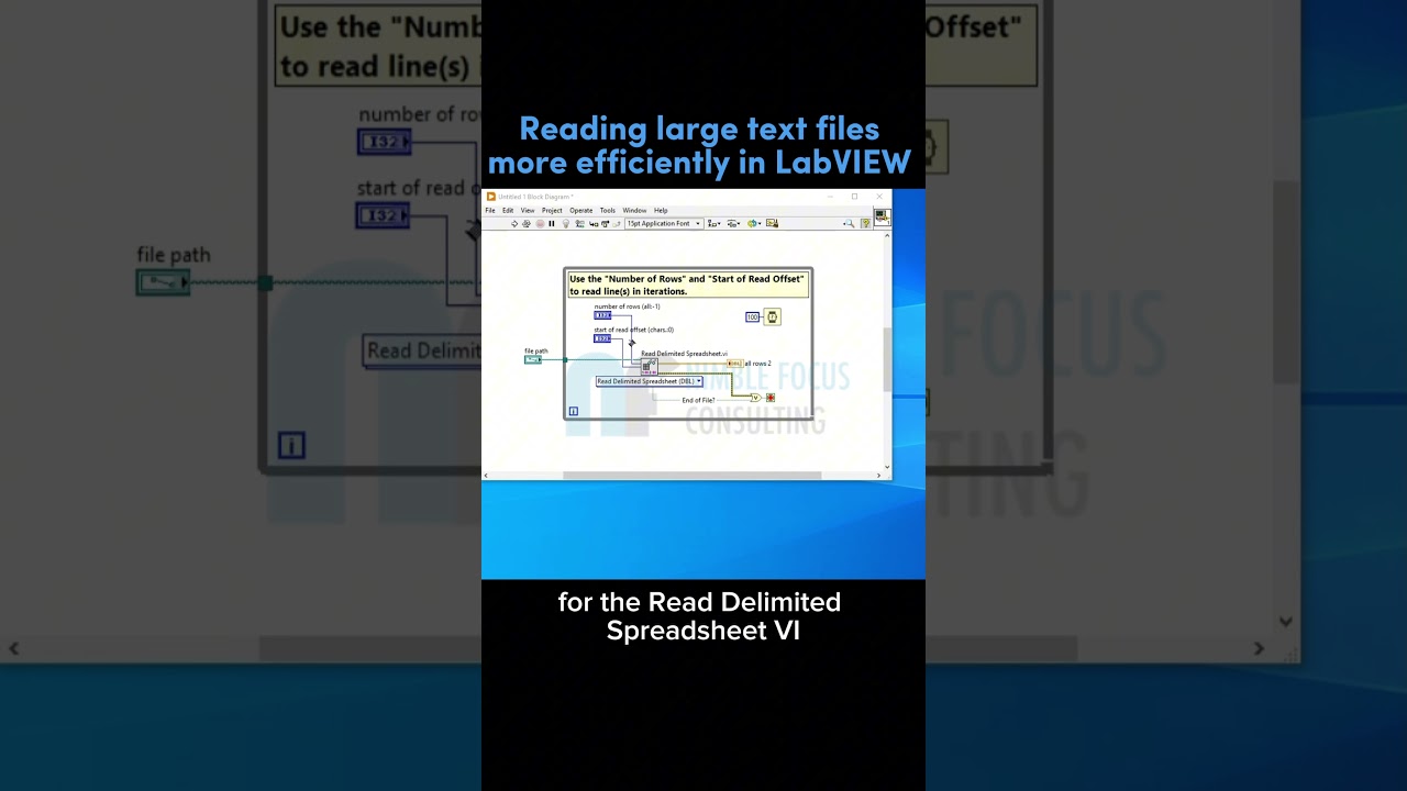 [Ep.010] Reading Large Text Files More Efficiently in LabVIEW #labview