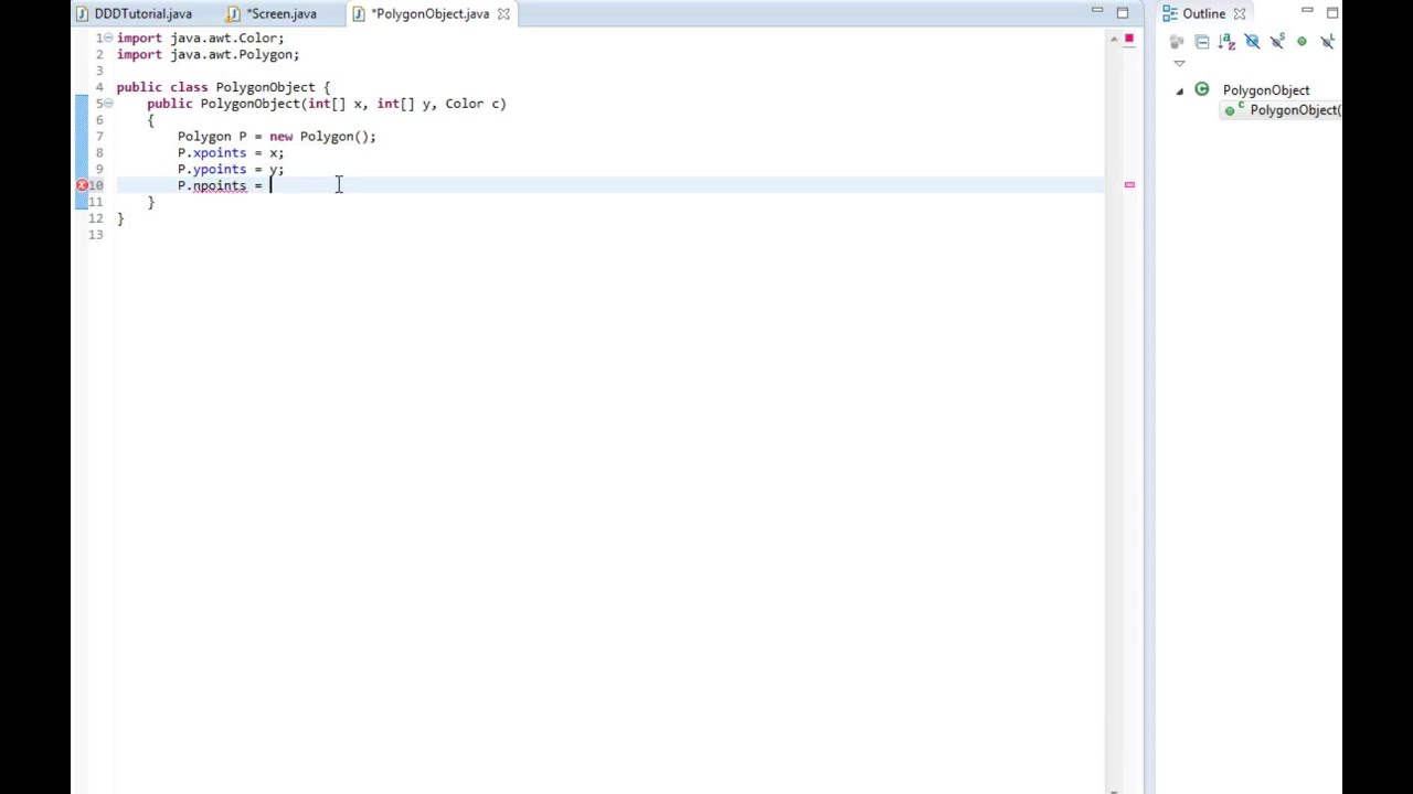 Java Tutorial #3 - 3D From scratch - Drawing polygons