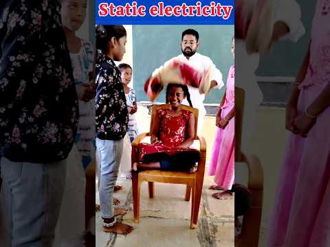 static electricity / experiment #education #science #school #viralshorts #youtubeshorts #students