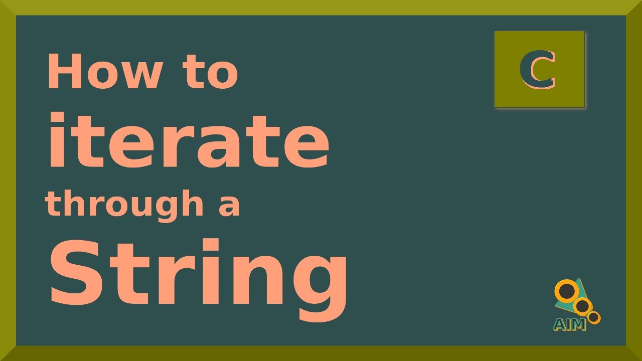 Loop through the characters of a string in c