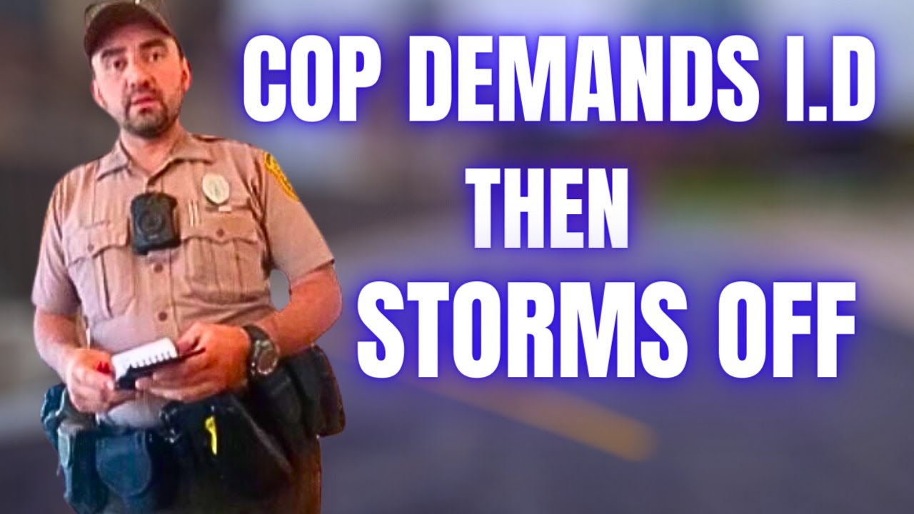Angry Cop STORMS OFF During I.D Refusal Then This Happens