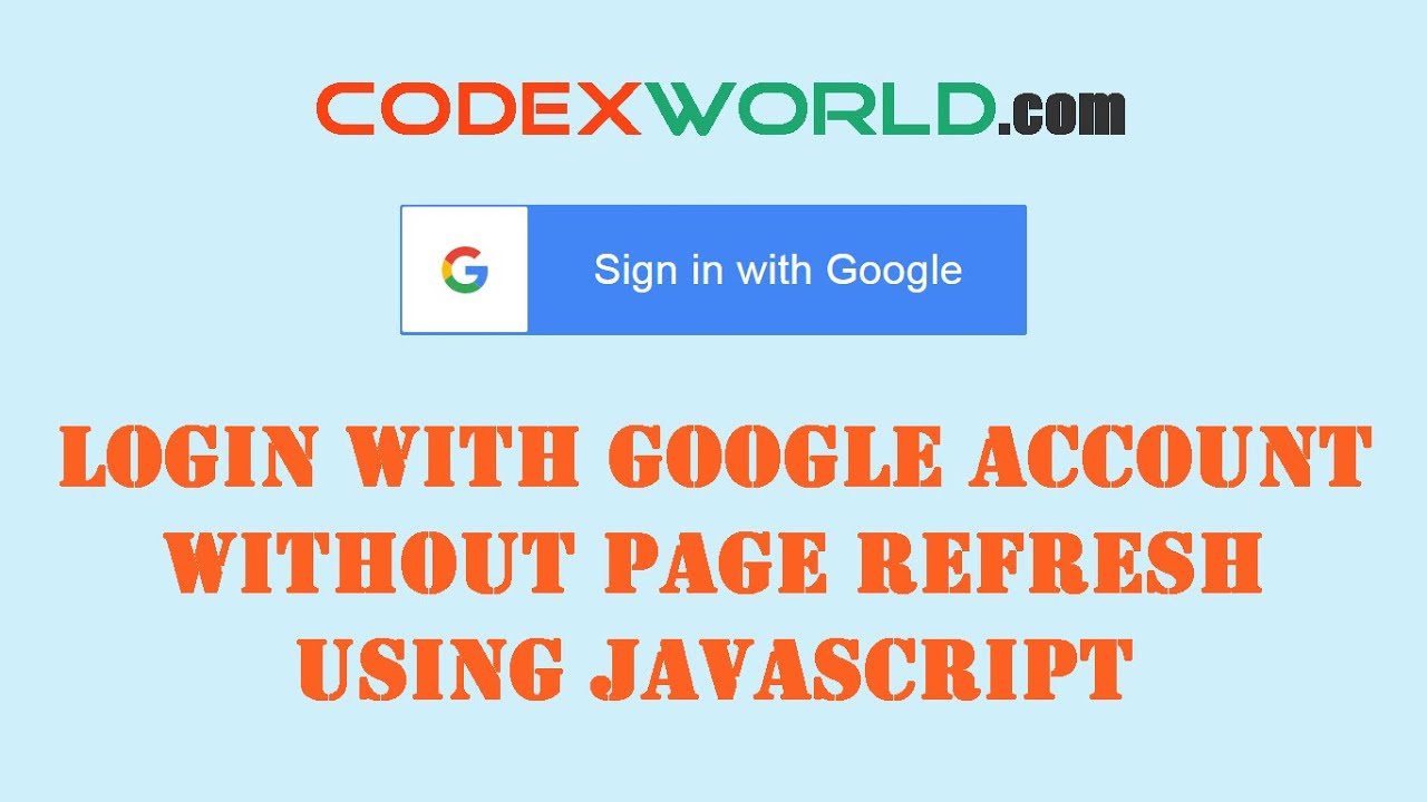 Login with Google Account using JavaScript