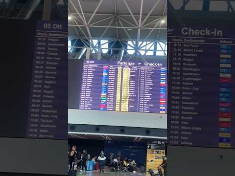 Checking in at Rome Airport 🇮🇹