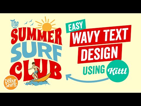 How to Create Wavy Text Using Distort Effect with Kittl... Easy Tutorial for Print on Demand