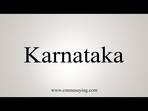 How To Say Karnataka