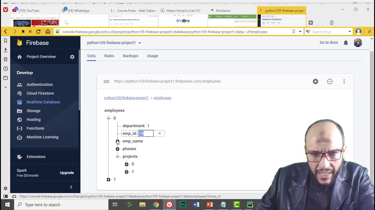 69 Python Handling Data Course Firebase Database API,JSON  python get one record from firebase