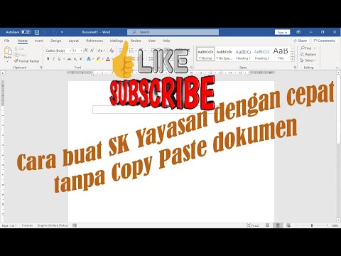 Cara buat SK Yayasan dengan cepat, tanpa harus copy paste dokumen