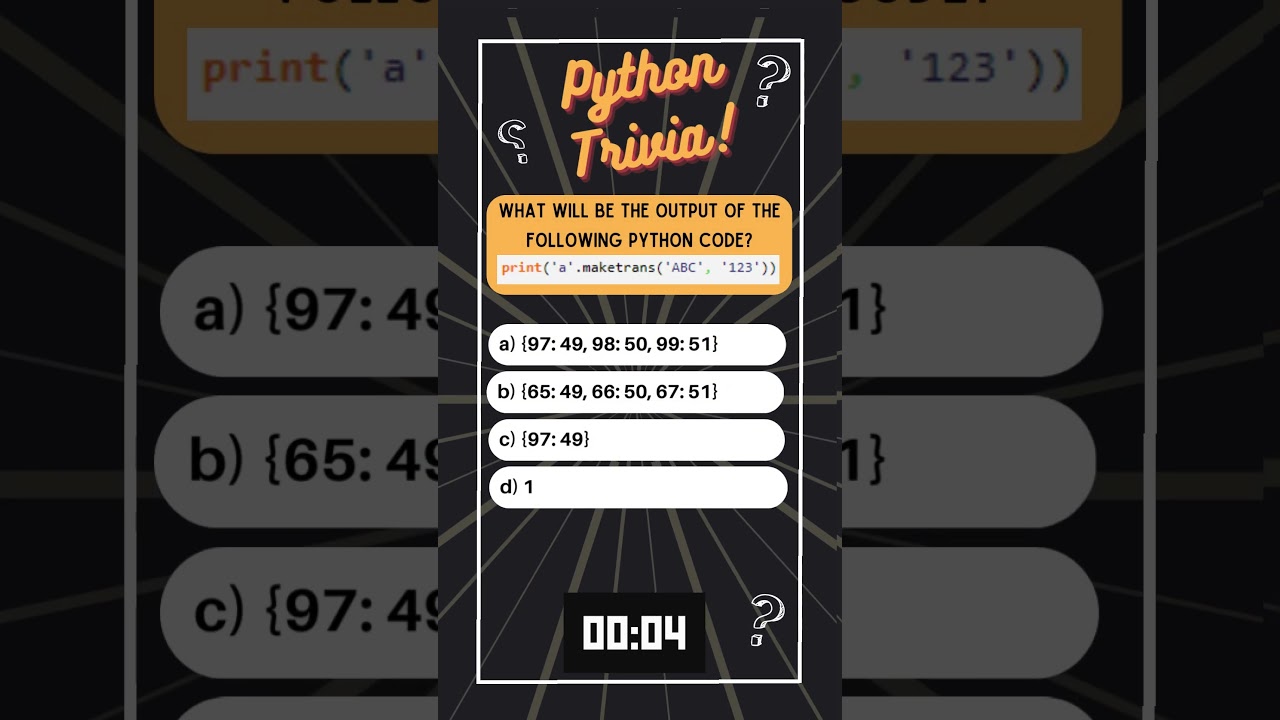 Python Trivia   String 107 #coding #python #techcommunity #shorts #trending #viral #datascience