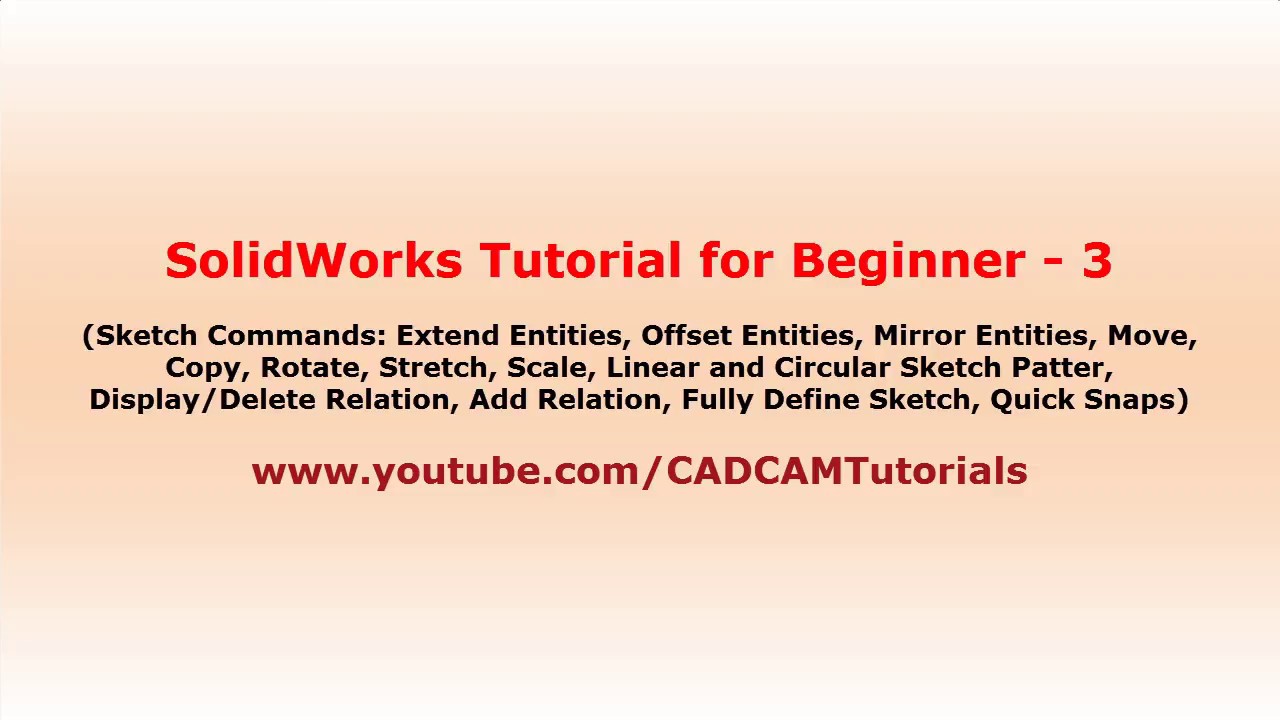 SolidWorks Tutorial for Beginners - 3 | SolidWorks Basics Tutorial
