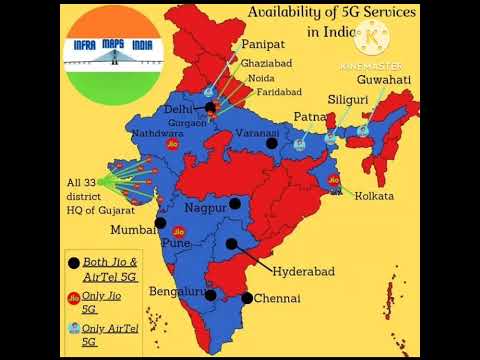 AVAILABILITY OF 5G SERVICES IN INDIA......#maps ..