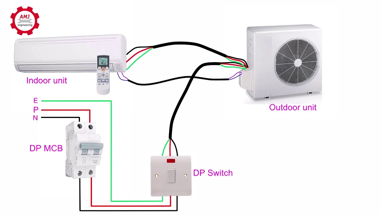 Single phase air conditioners wiring diagrams