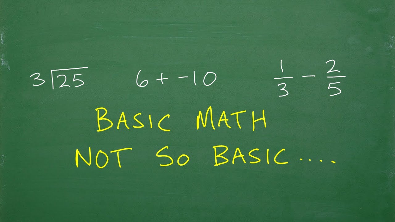 Basic Math is NOT so Basic…What Most People Miss….