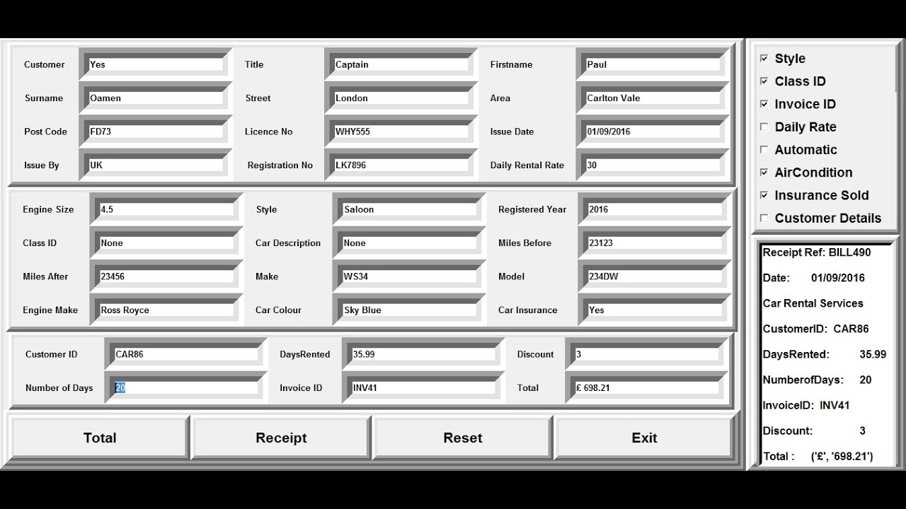 How to Create Car Rental  Inventory Management System  in Python