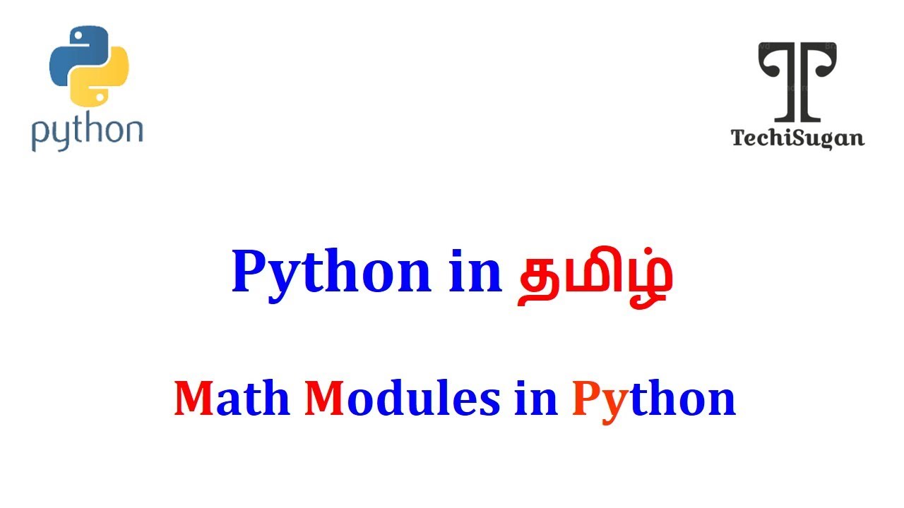 #32 | Python Tutorial for Beginners | Math module in Python - Tamil