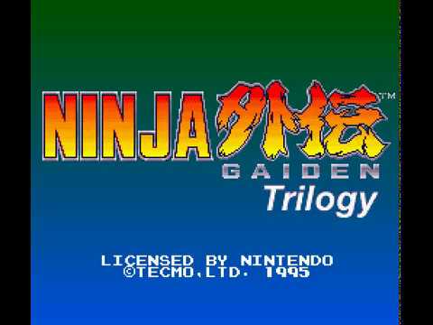 Ninja Gaiden Trilogy (SNES) - Title/selection screen