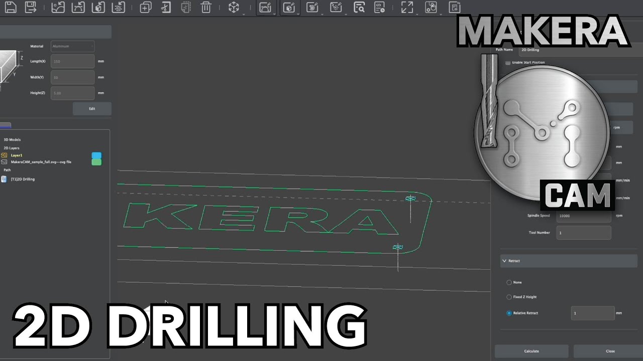 Makera CAM - Creating 2D Drilling Tool Paths