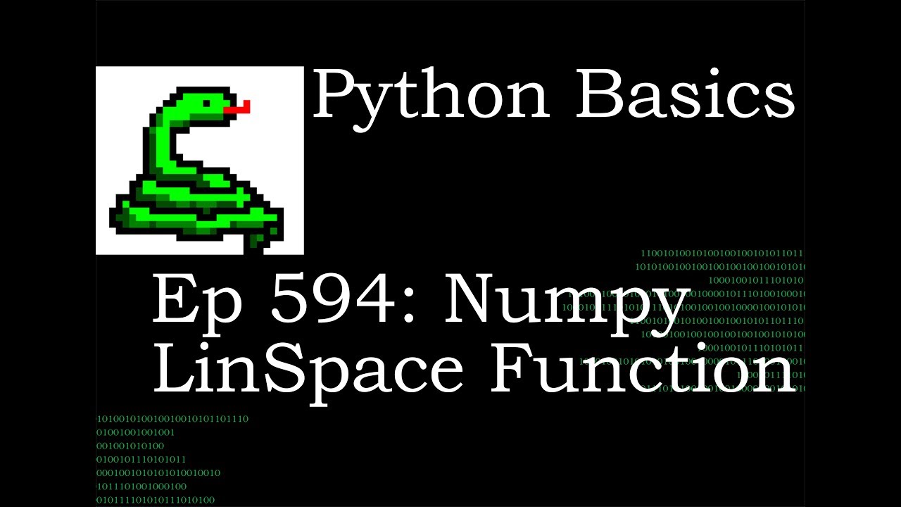 Python Basics Tutorial Numpy Linspace Function