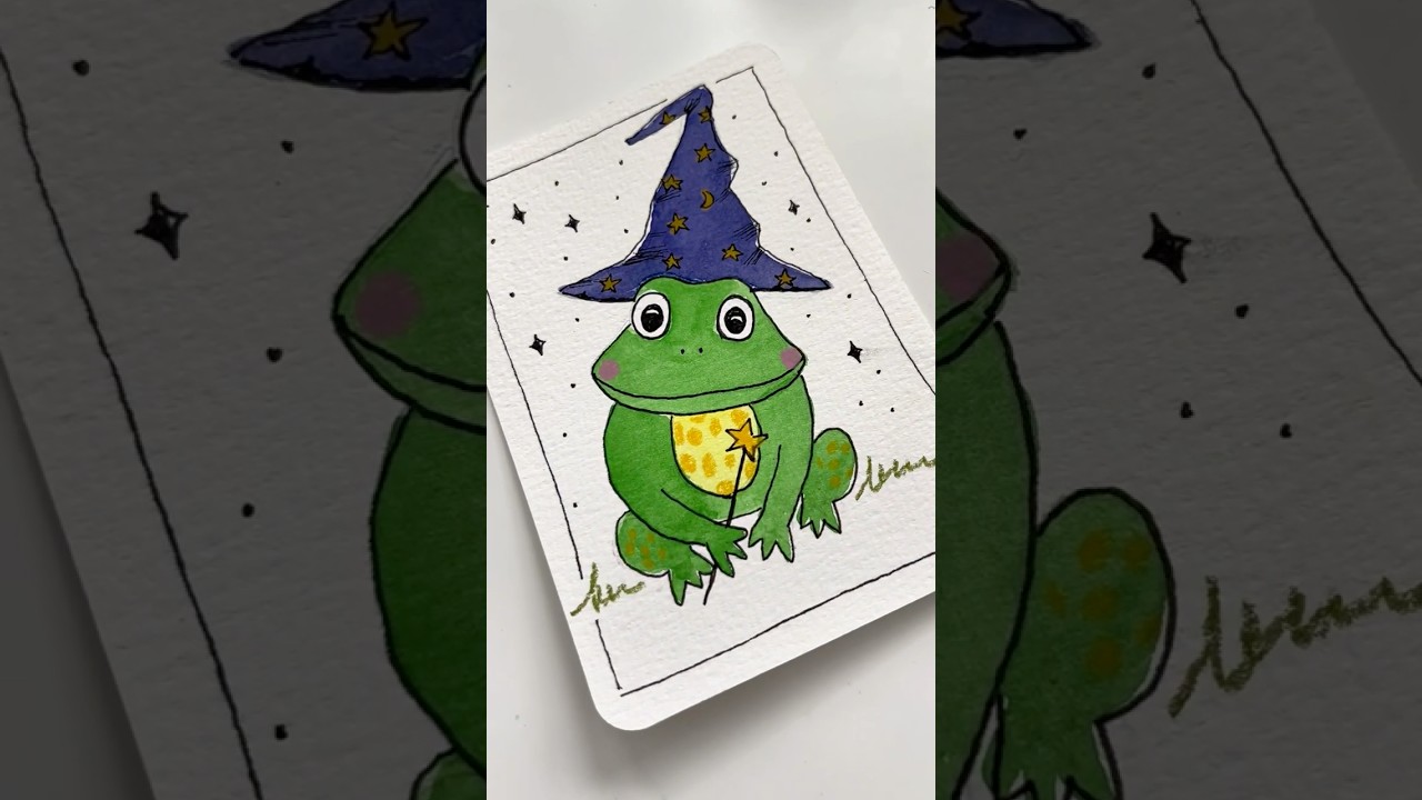 Wizard Frog Watercolor
