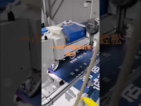 Automatic X banner making machine for banner eyelet and cutting