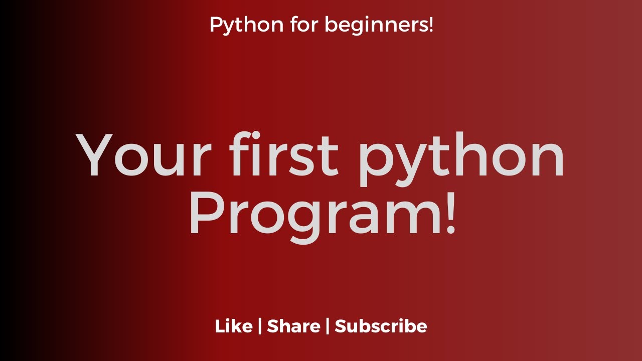Hello World Program in Python