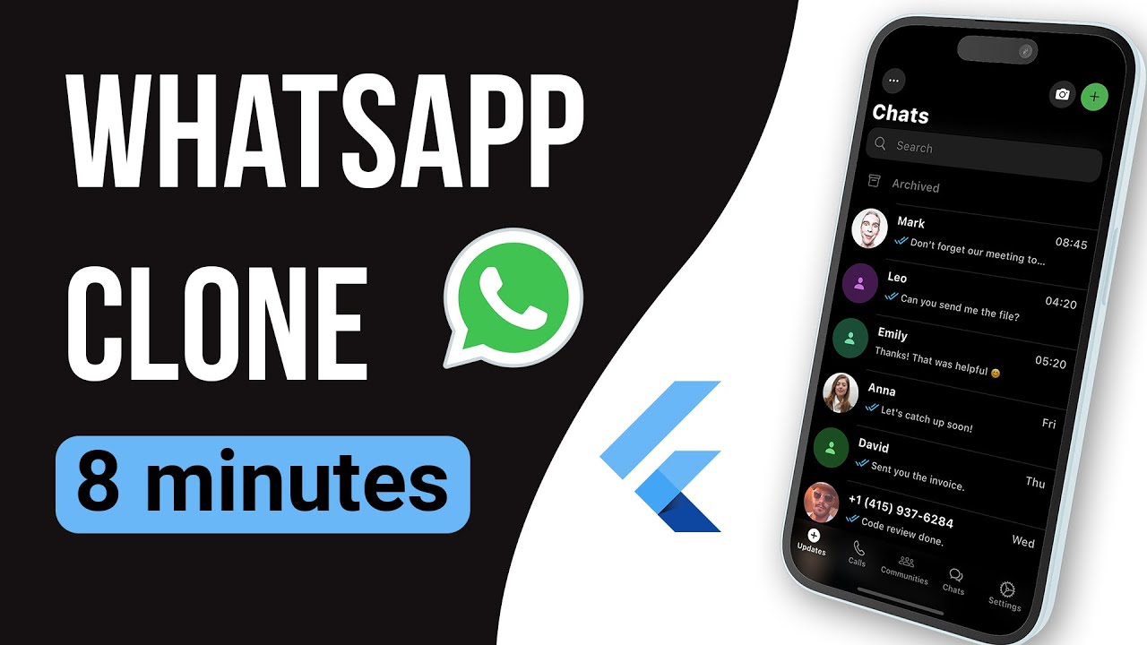Build a WhatsApp Clone in 8 Minutes With Flutter!