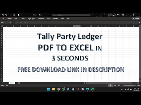 PDF to Excel Tutorial (Free Download link in description)