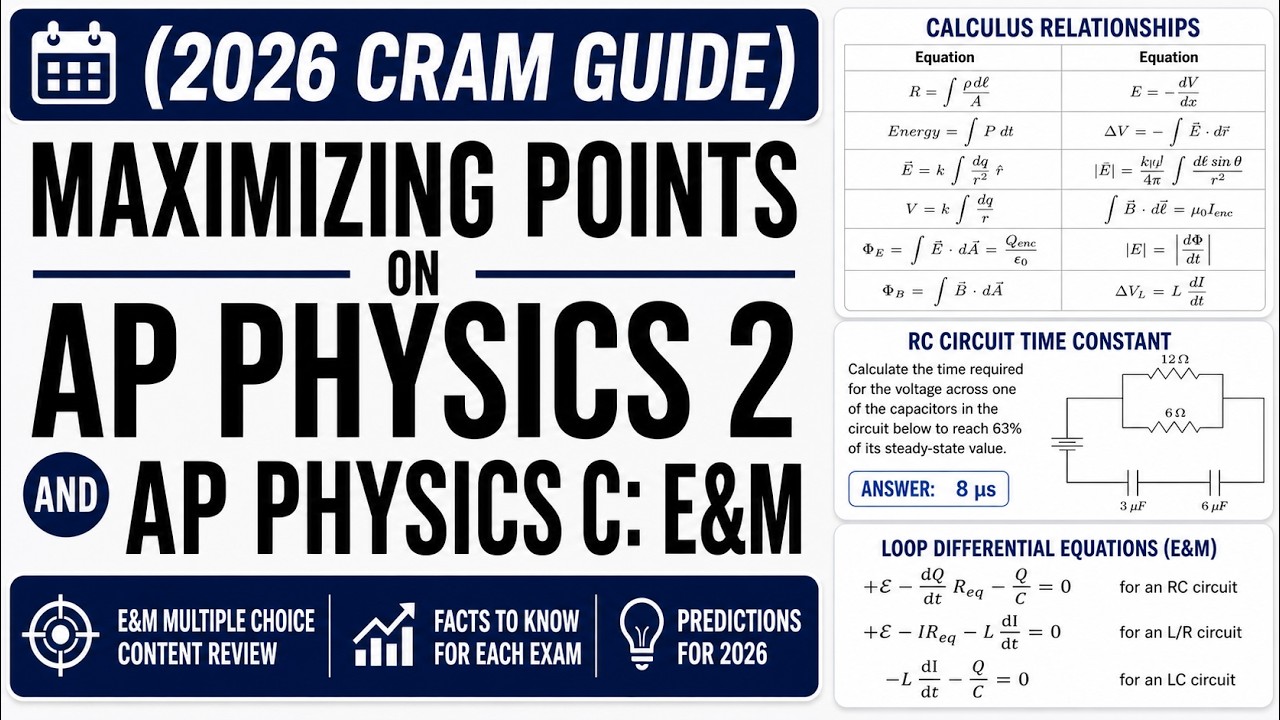 (2026 Cram Guide) Concepts to Review for AP Physics 2 and AP C: E&M