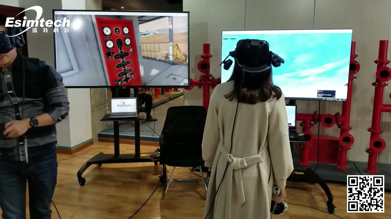 Drilling emergency simulation training system by multipersonnel coordination (VR)