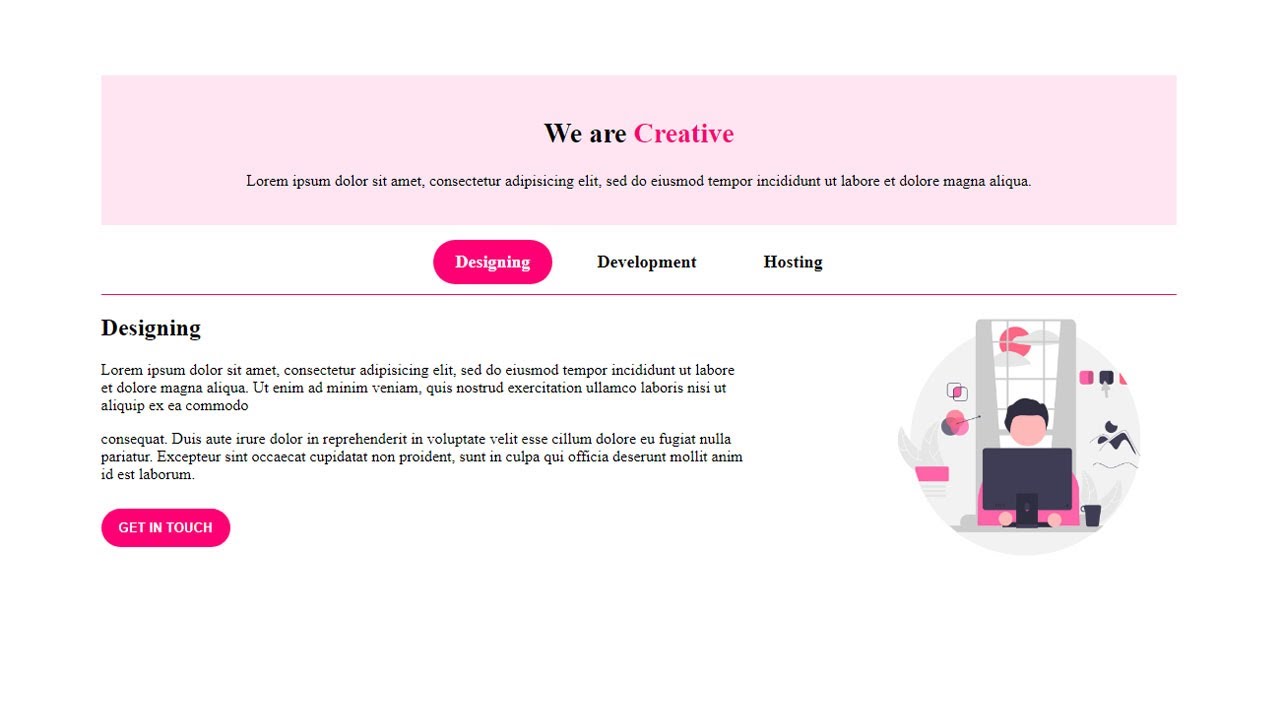 Fullscreen Animated Tabs Using HTML,CSS & JavaScript | Sliding Tab Contents