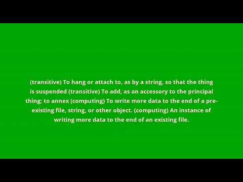 what is the meaning of append
