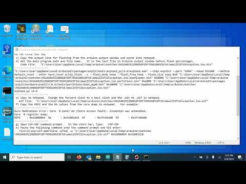 Decoding ESP32 Exception Core Dumps with Arduino