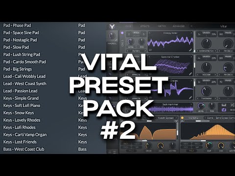 FREE VITAL PRESET PACK 30+ PRESETS FOR VITAL VST | WEST COAST, TRAP, RNB, HIPHOP