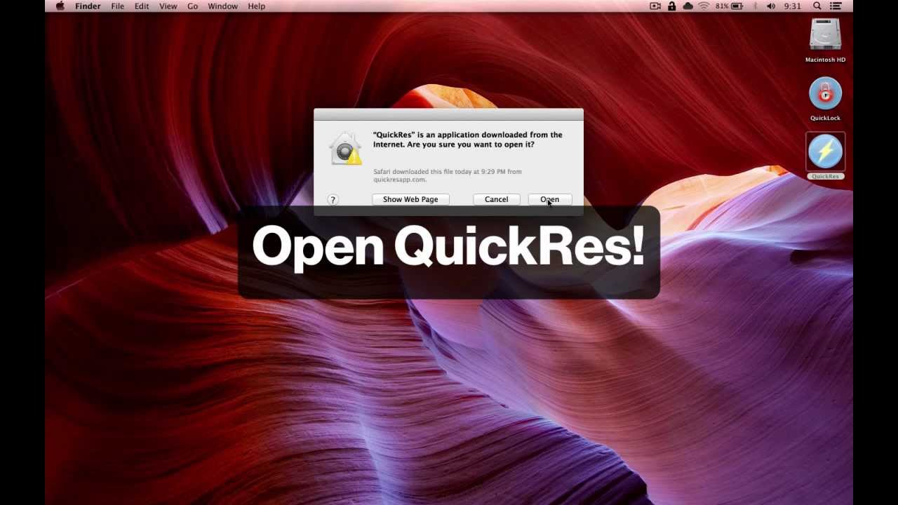 How do you use QuickRes?