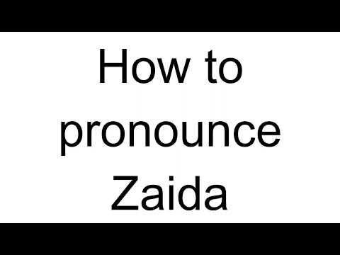 How to Pronounce Zaida (Swedish)
