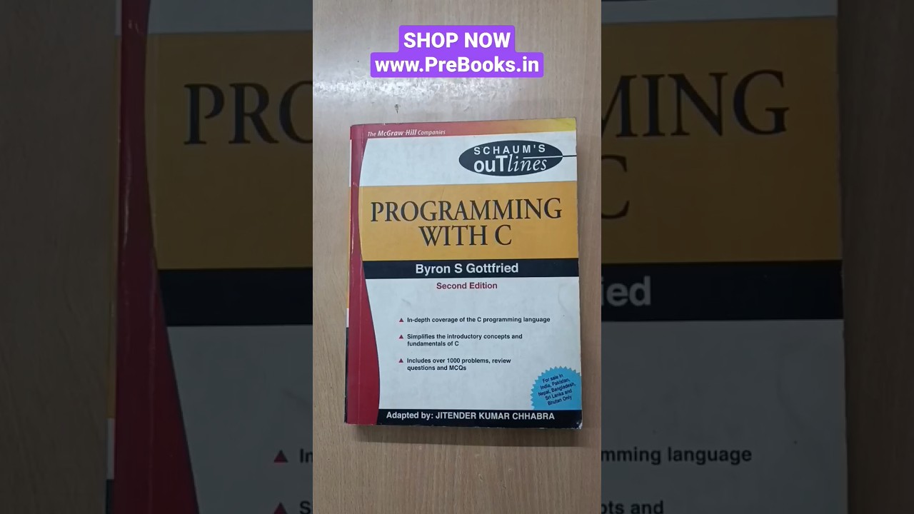Programming With C 2nd Edition by Byron S Gottfried SHOP NOW: www.PreBooks.in #viral #shorts