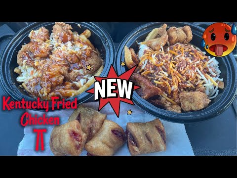 KFC (Kentucky Fried Chicken) Korean BBQ Loaded Fries, Nashville Hot Loaded Fries, Cherry Pie Poppers
