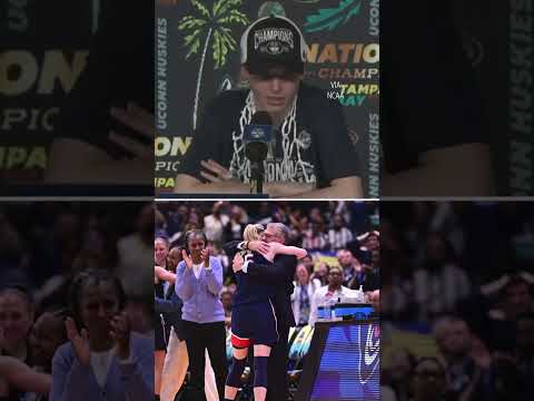 Paige Bueckers on her hug with Geno at the end of the national championship game π€