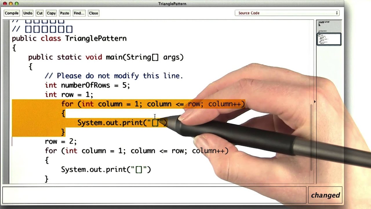 Triangle Pattern - Intro to Java Programming