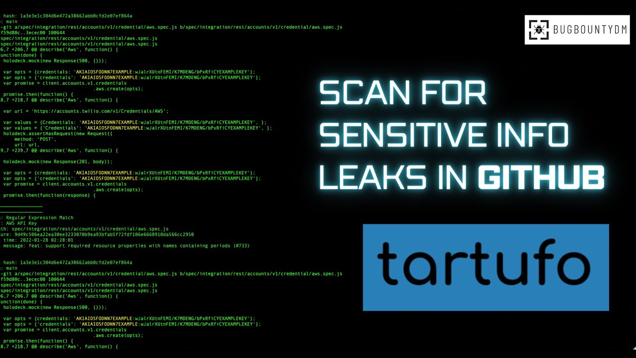 BB Tools Expo #06 - Scan for Sensitive Info Leaks in GitHub Repos Using 
