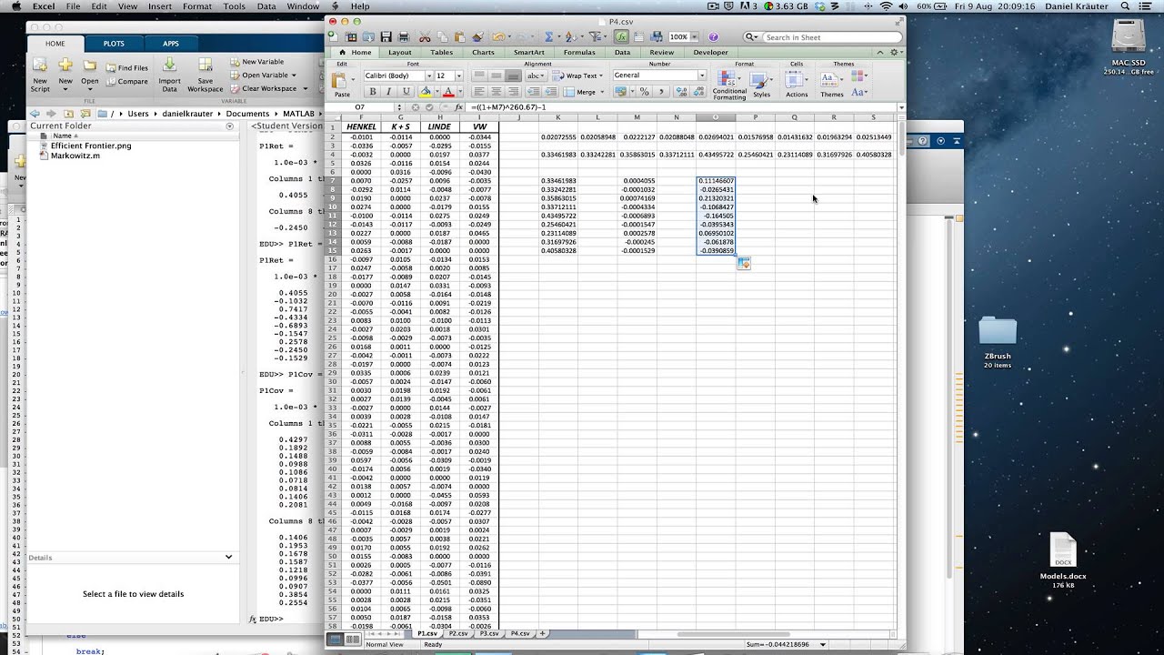 Markowitz Matlab