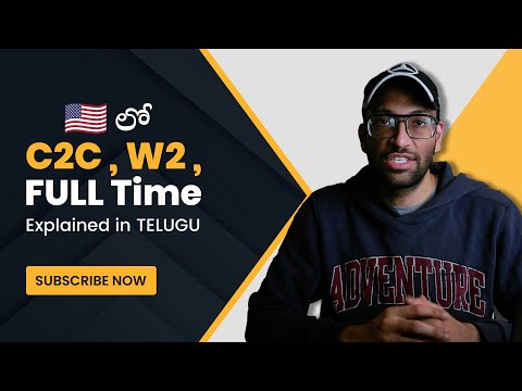 C2C, W2, and Full-Time Roles Explained in Telugu | Employment Types in the USA #c2c #w2 #fulltime