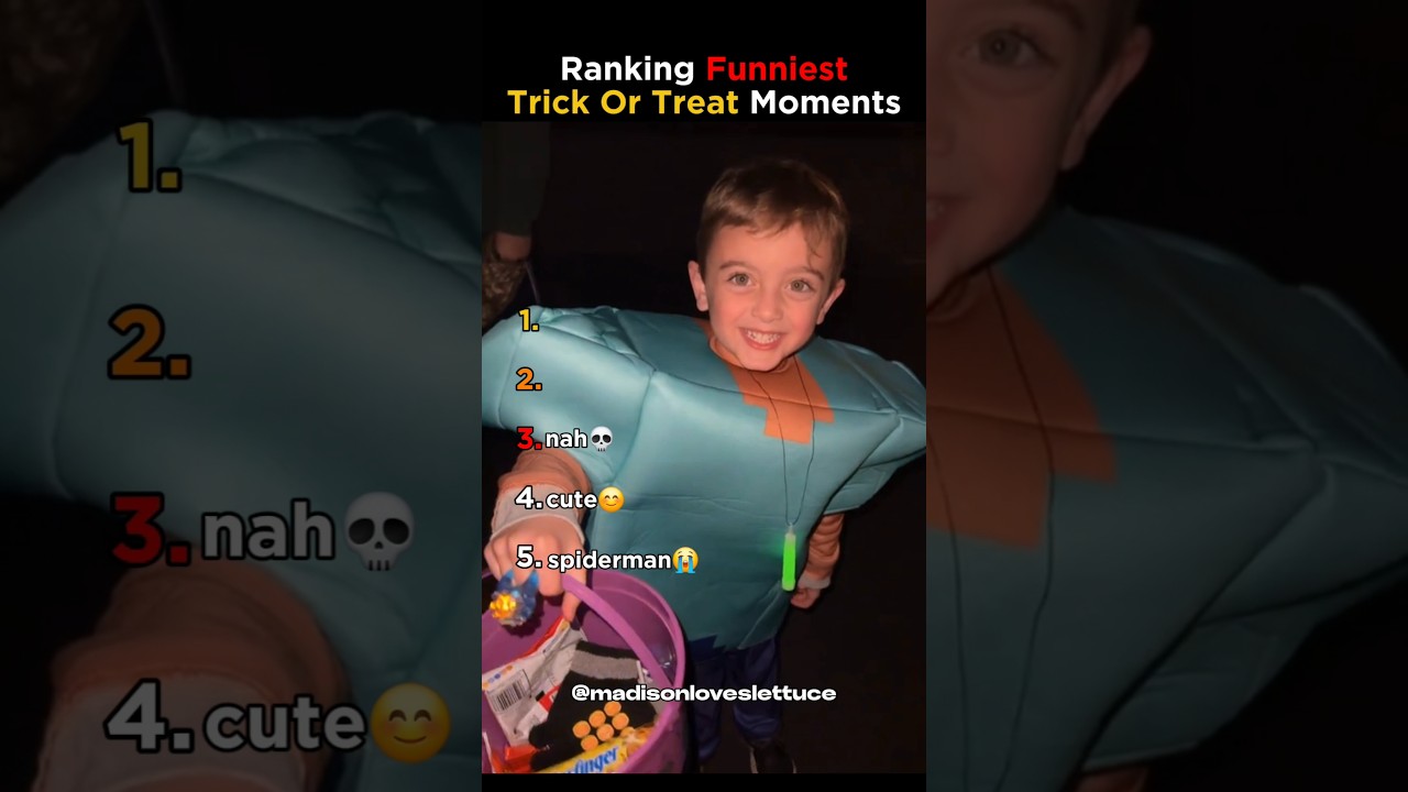 Ranking Funniest Trick Or Treat Moments #shorts