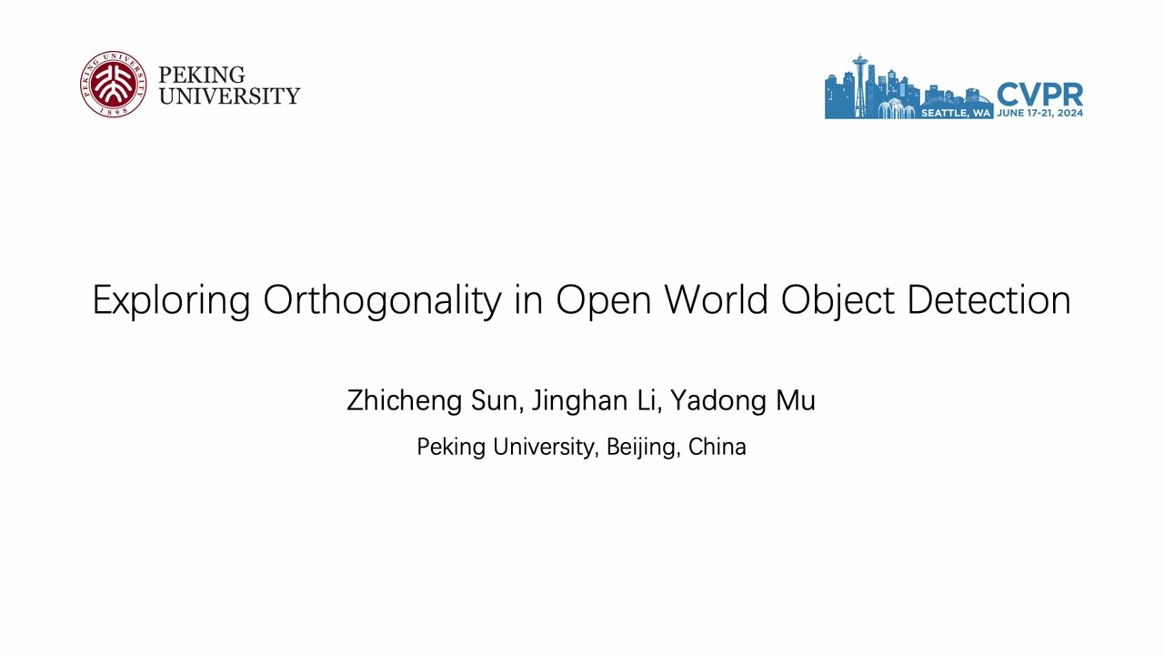 [CVPR 2024] Exploring Orthogonality in Open World Object Detection