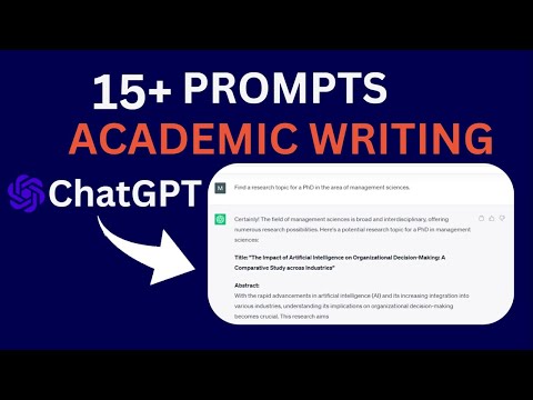 ChatGPT for Academic Writing | 15+ Prompts for Academic Writing