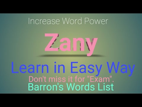 Zany - Definition and meaning | Examples | Synonyms | Antonyms | Images | Youtube Videos