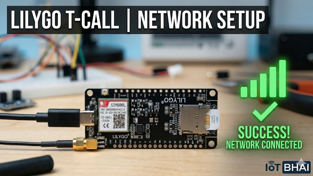 Getting Started with LilyGo T-Call ESP32 SIM800L | Network Setup Tutorial